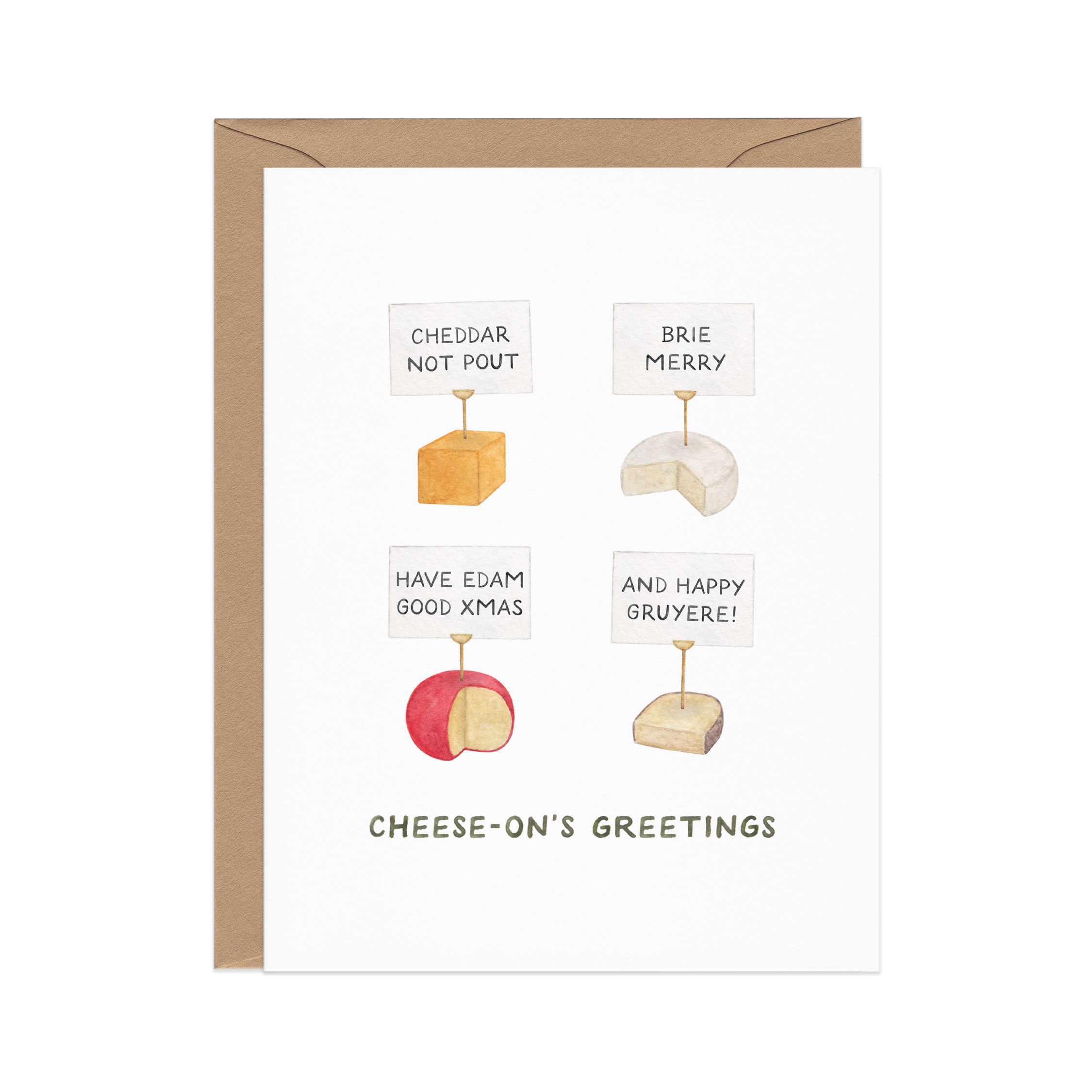 Cheese-on's Greetings — Food Pun Christmas Card | Main Street Cheese ...